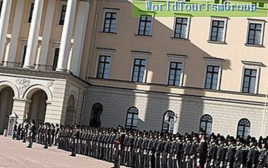 Норвежская королевская гвардия страдает под жарой во время дежурства